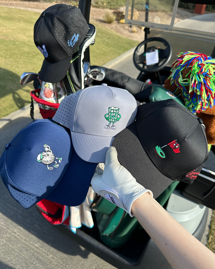 Baggy Snapback - Black Golf Hat | Sunday Swagger