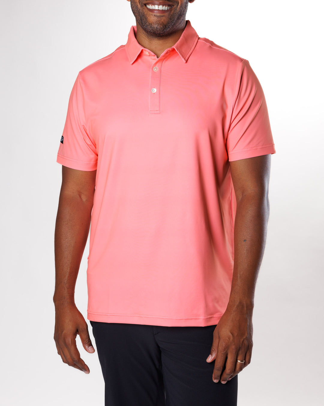 Atomic - Light Pink Men's Solid Color Golf Polo Shirt | Sunday Swagger
