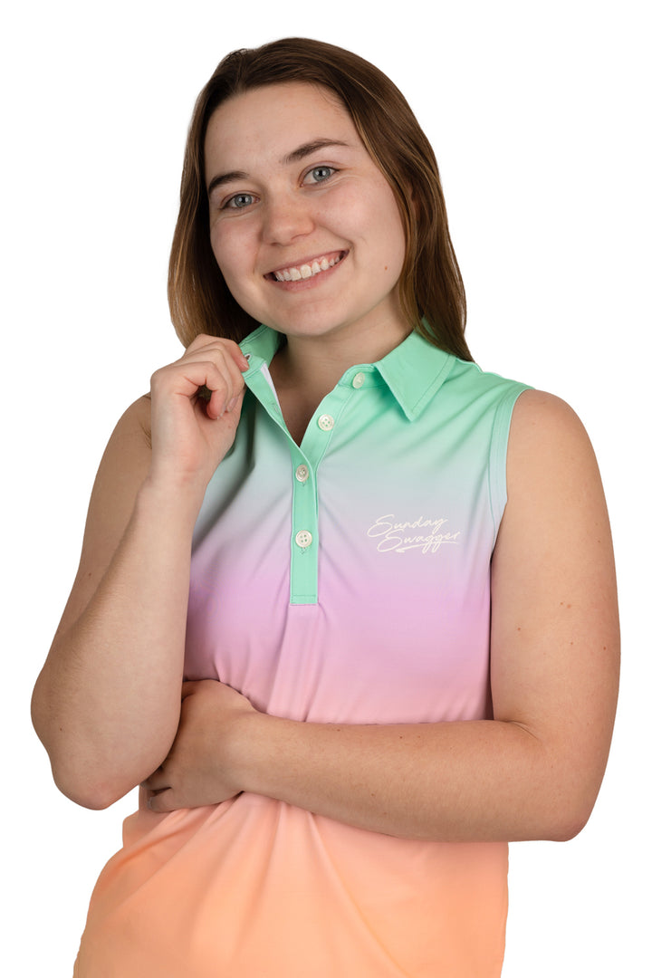 Sunset Women's Golf Polo | Sunday Swagger